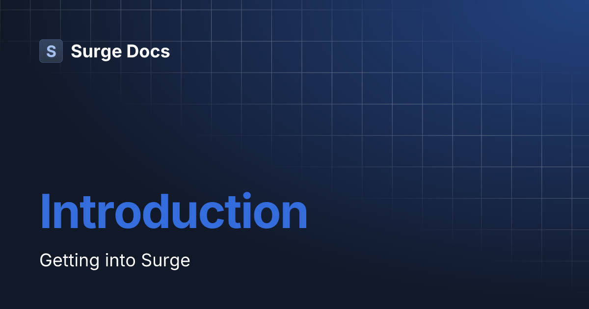 Introduction | Surge Docs
